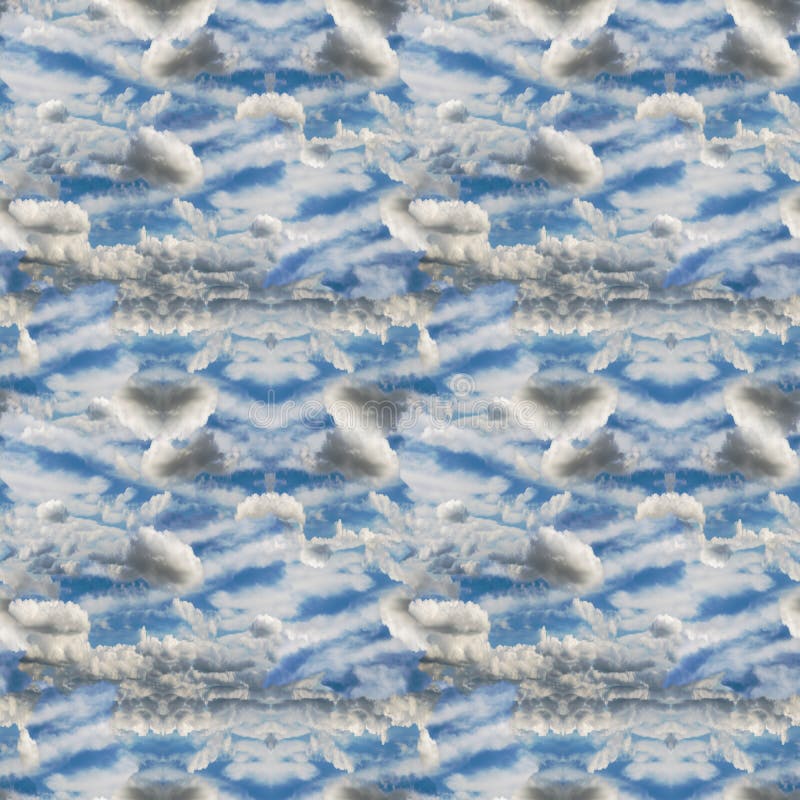 Abstract Celestial Blue Seamless Pattern. Skiey Background. Stock Photo ...