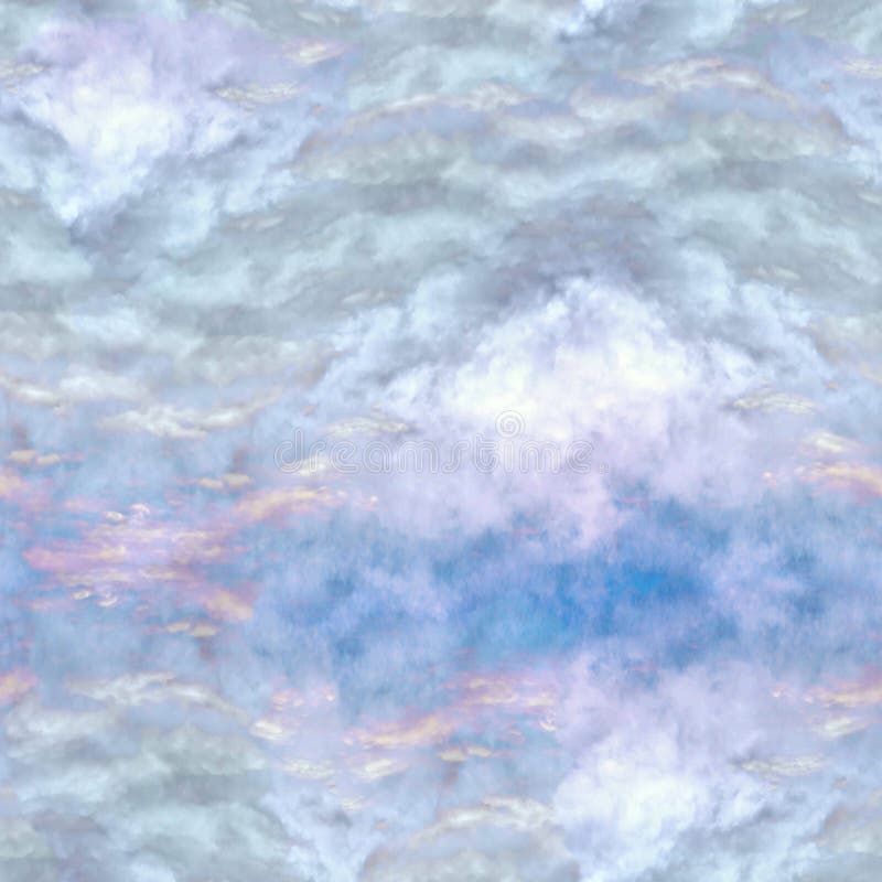 Abstract Celestial Blue Seamless Pattern. Skiey Background. Stock Photo ...