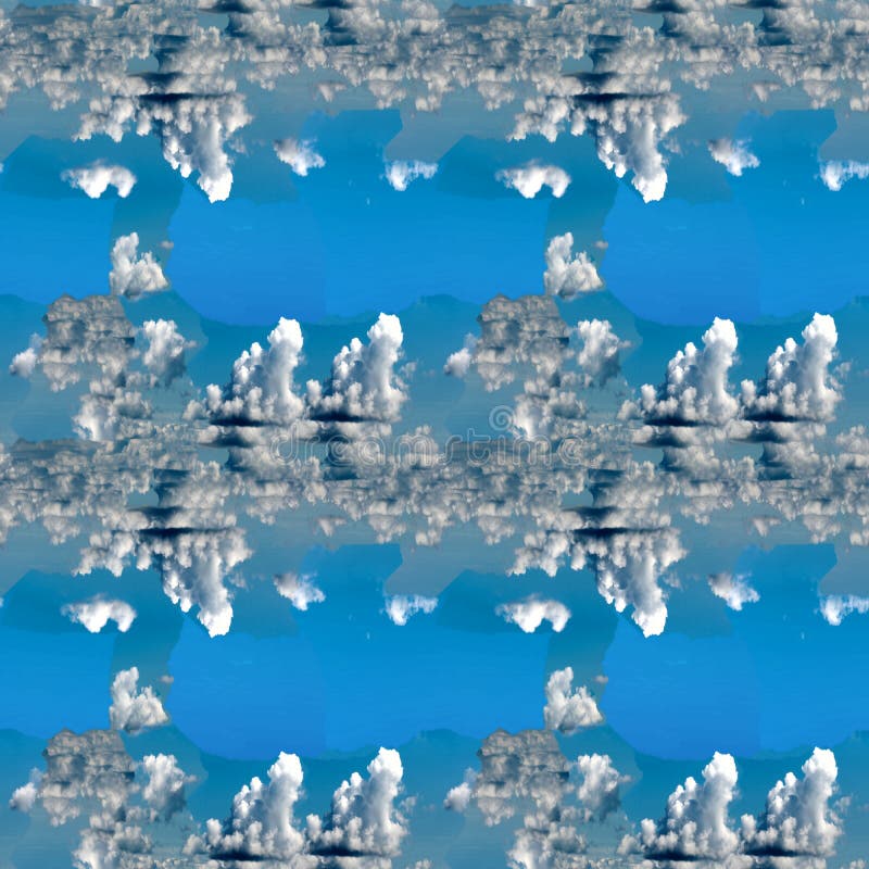 Abstract Celestial Blue Seamless Pattern. Skiey Background. Stock Photo ...