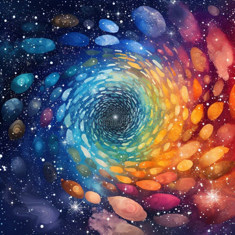 Abstract Celestial Color Explosion Stock Image - Image of mesmerizing ...