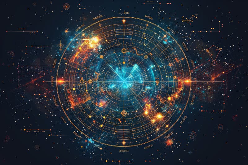 Cosmic Spiral Galaxy Illustration Science Technology Themes Stock ...