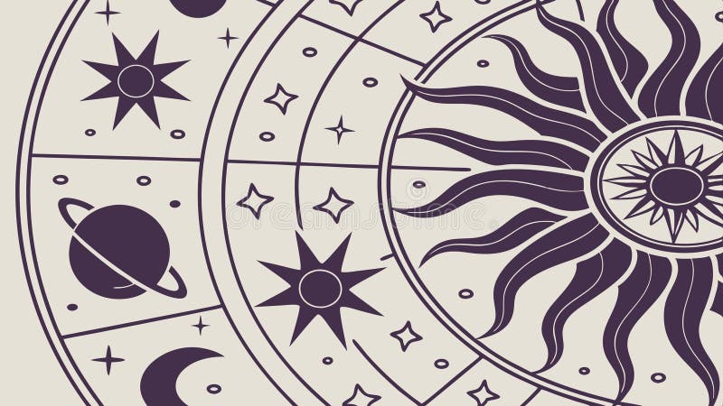 Abstract Celestial Pattern with Sun, Moon, and Stars Vector Design Generative AI Stock ...