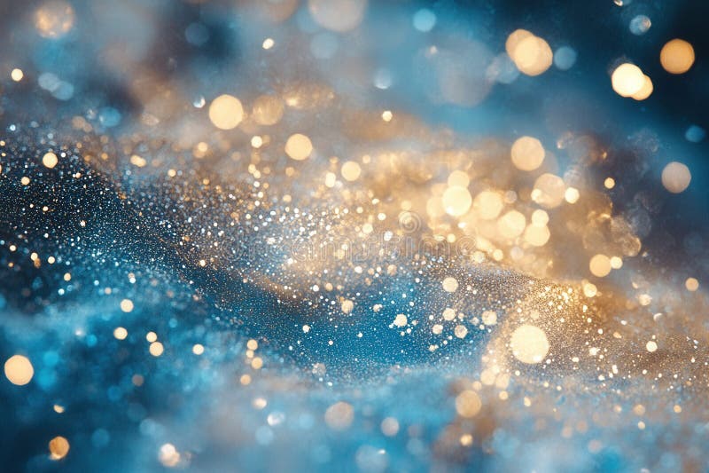 Abstract Celestial Scene Featuring Sparkling Bokeh and Flowing Textures ...