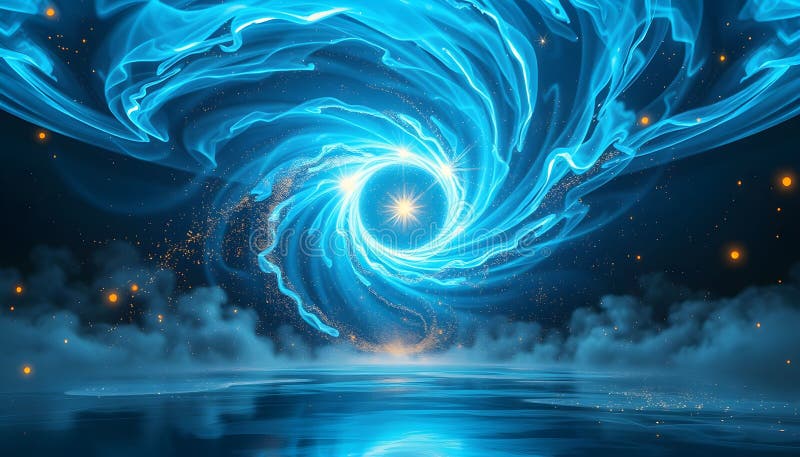 Abstract Celestial Vortex: a Symphony of Light and Energy Stock ...