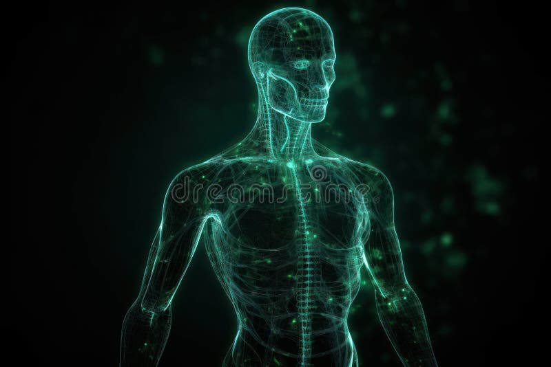 Abstract Cell Health Science Illustration. Generative AI. Stock ...