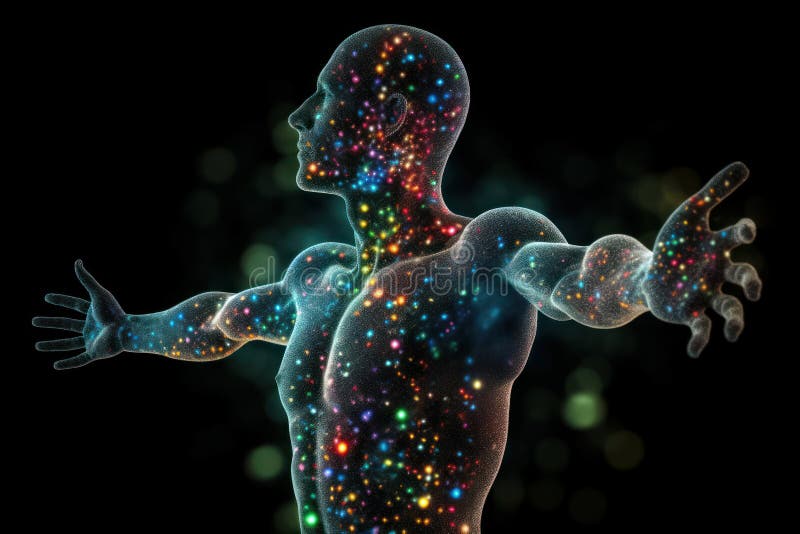 Abstract Cell Health Science Illustration. Generative AI. Stock ...