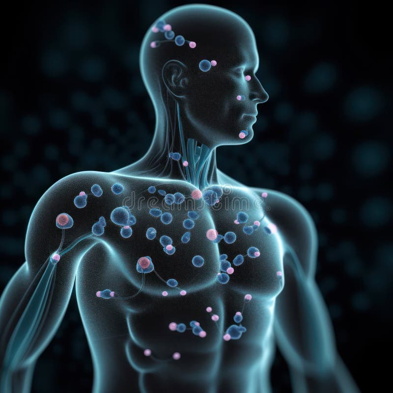 Abstract Cell Health Science Illustration. Generative AI. Stock ...