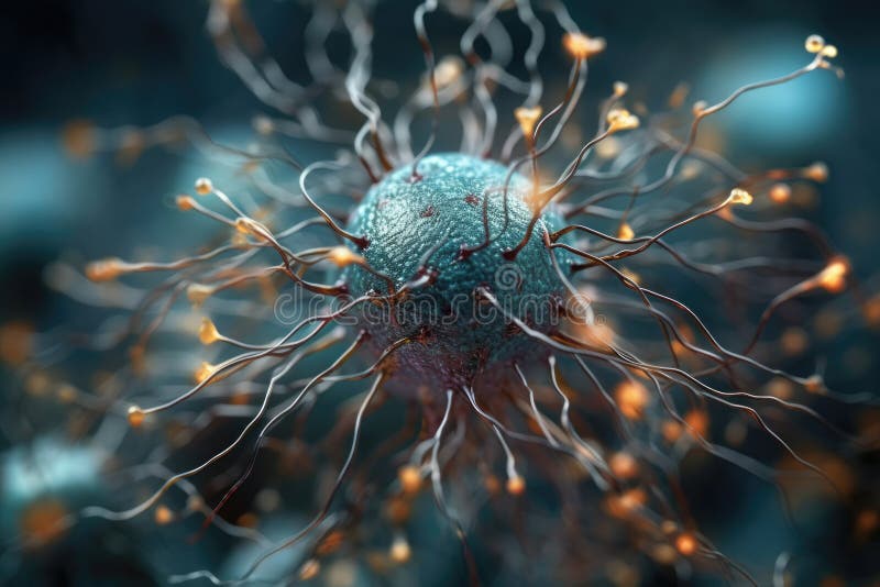 Abstract Cell Health Science Illustration. Virus Abstract Background in ...