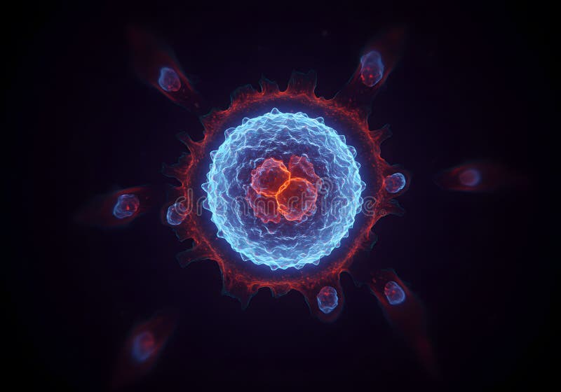 Abstract cell structure stock illustration. Illustration of hues ...