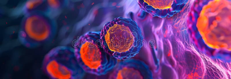 Abstract Cell and Tissue Structures Under Microscope Showcasing Unique ...