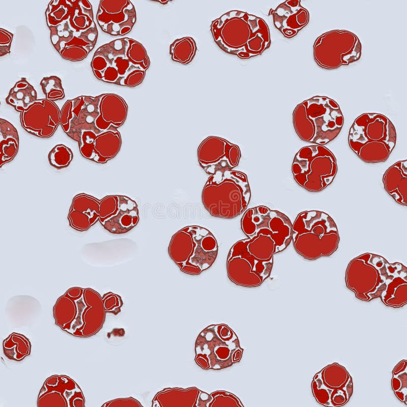 Abstract Cell of Virus or Pathogenic Bacterium Illustration Stock ...