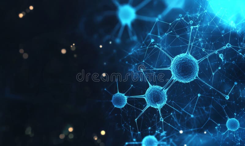 Abstract Cellular Cell Medical Technology Background Stock Illustration ...