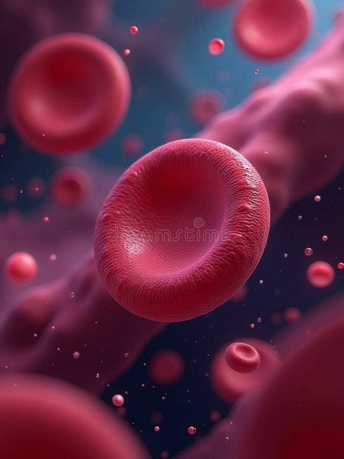Abstract Cellular Forms: Red Organic Shapes Stock Illustration ...