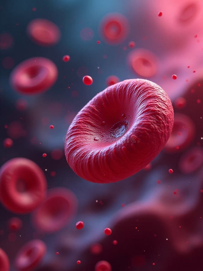 Abstract Cellular Forms: Red Organic Shapes Stock Illustration ...