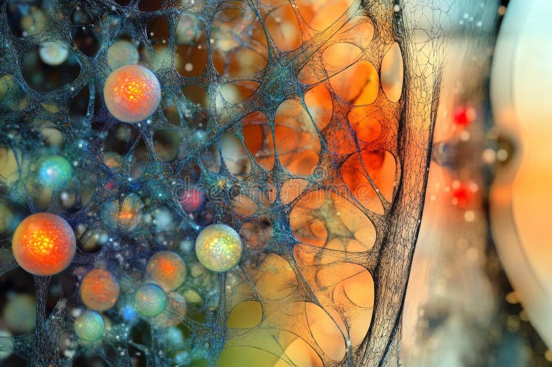 Abstract Cellular Network Network Connection Cells Energy Vibrant ...