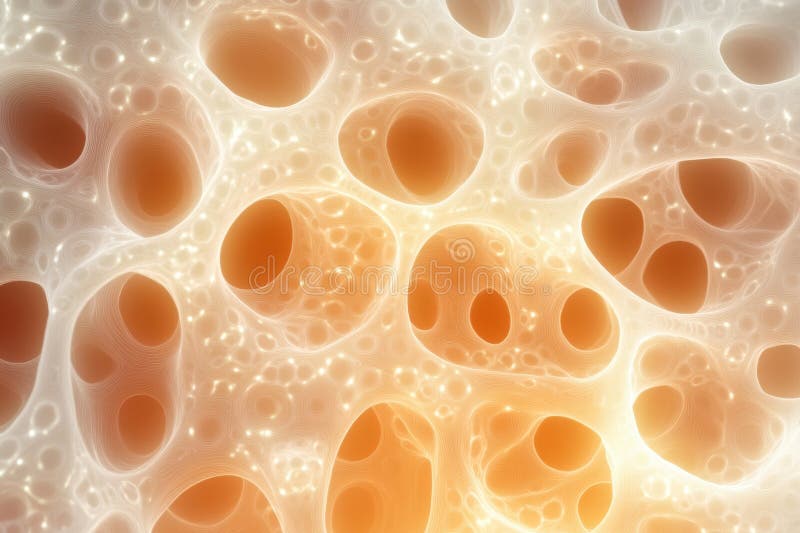 Abstract Cellular Structure Glowing Organic Shapes Light Patterns Stock ...