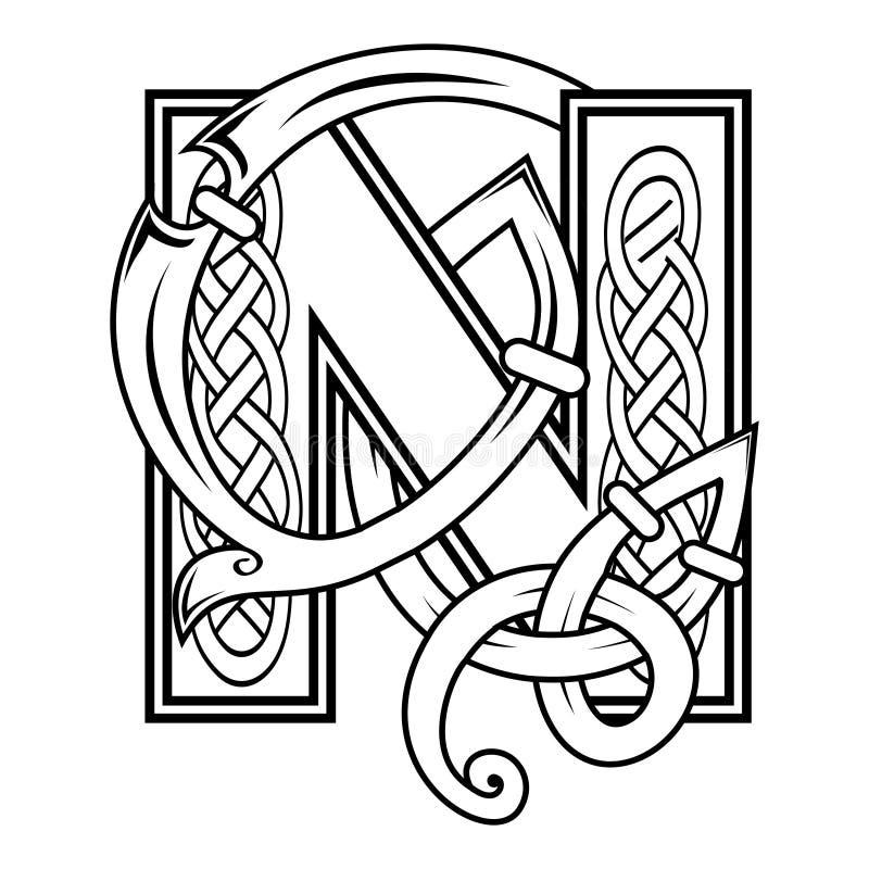 Celtic Letter Art Stock Illustrations – 805 Celtic Letter Art Stock ...