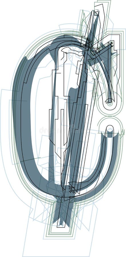 Cent Sign - Freehand Symbol Stock Vector - Illustration of american ...