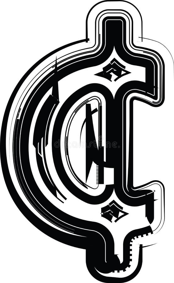 Abstract Cent Symbol Made with Red Marker Stock Vector - Illustration ...