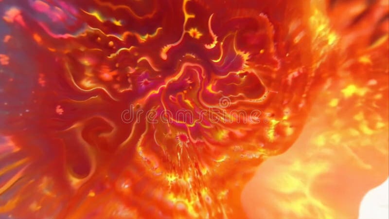 Abstract Plasma Animation with Vivid Colors Swirling in Central Shape ...