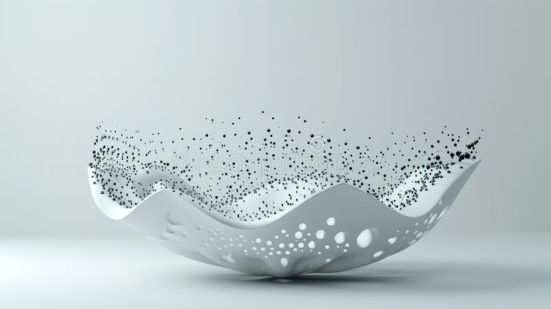 Abstract Ceramic Bowl with Floating Particles Stock Photo - Image of ...
