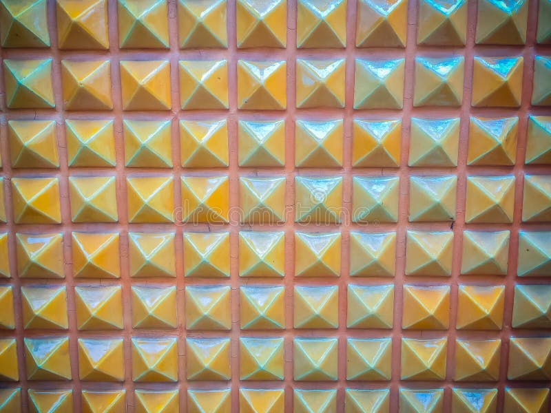 Abstract Ceramic Wall Tiles in the Shape of Pyramid Background. Stock ...