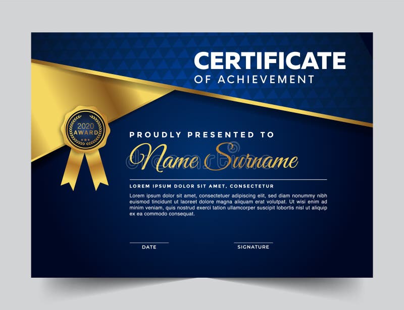 Modern Abstract Certificate of Appreciation Design Template Stock ...