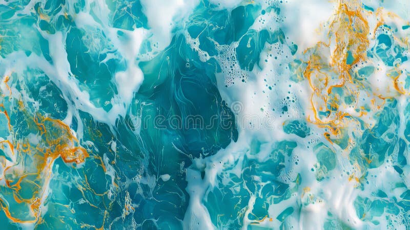 Abstract Cerulean Ocean Waves Foamy Texture and Serene Background Stock ...