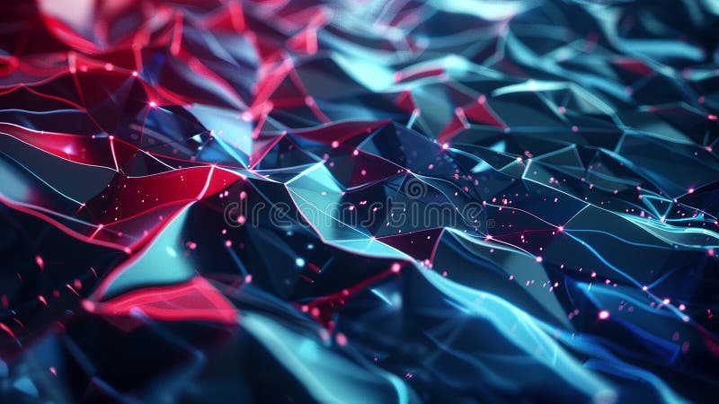 Abstract Cg Motion Digital Background Triangle Plexus Blue Loop Stock ...