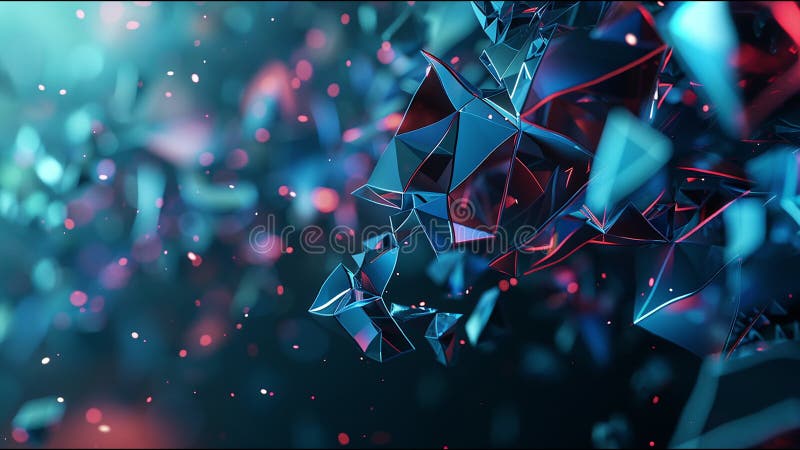 Abstract Cg Motion Digital Background Triangle Plexus Blue Loop Stock Footage - Video of plexus ...
