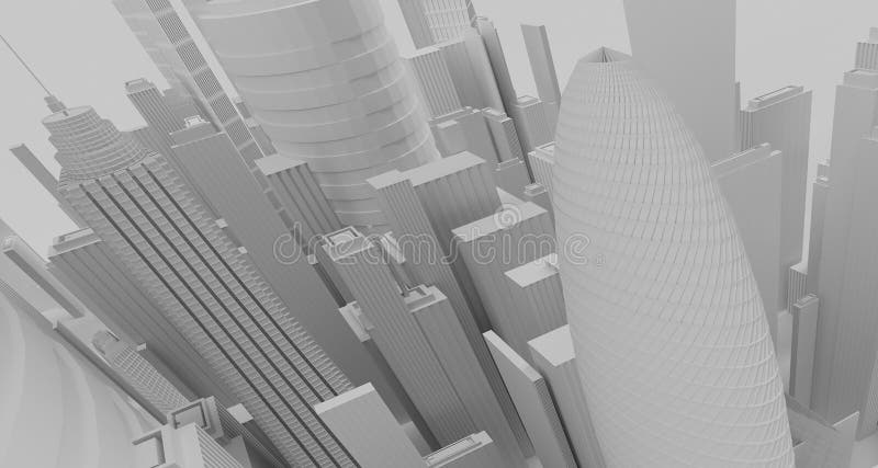 Abstract Cg Non-ai City Imaginary Skyline Background Wallpaper ...