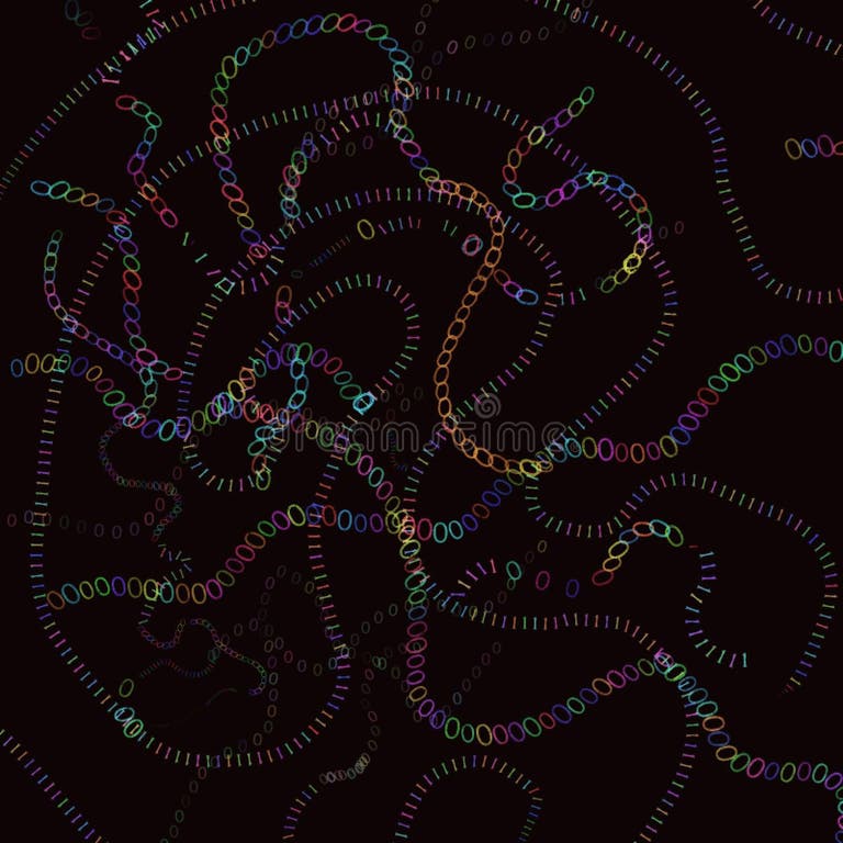 Abstract Cg Non-ai Colourful Binary Code Concept Illustration Graphic ...