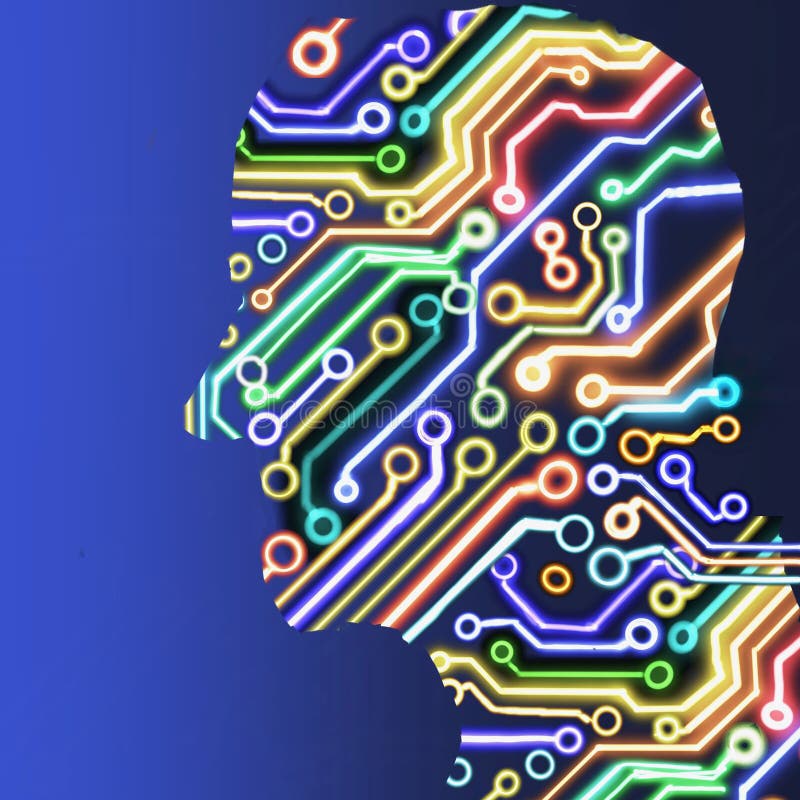 Non Ai Human Computer Interface Concept Illustration Stock ...