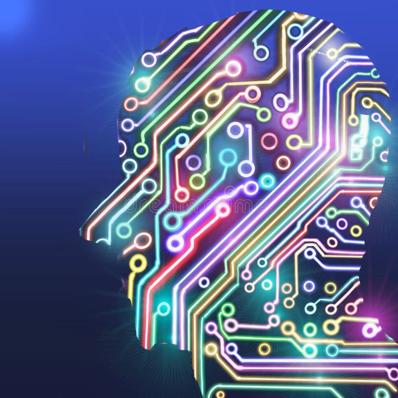 Non Ai Human Computer Interface Concept Illustration Stock ...