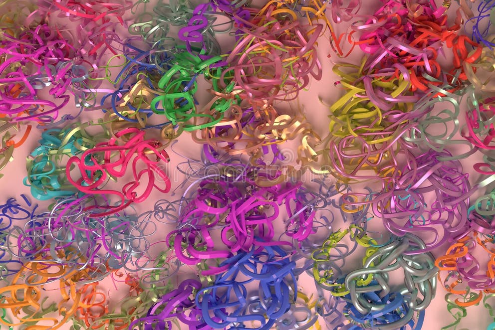 Abstract CGI Composition, Messy String Geometric. Wallpaper for Graphic ...