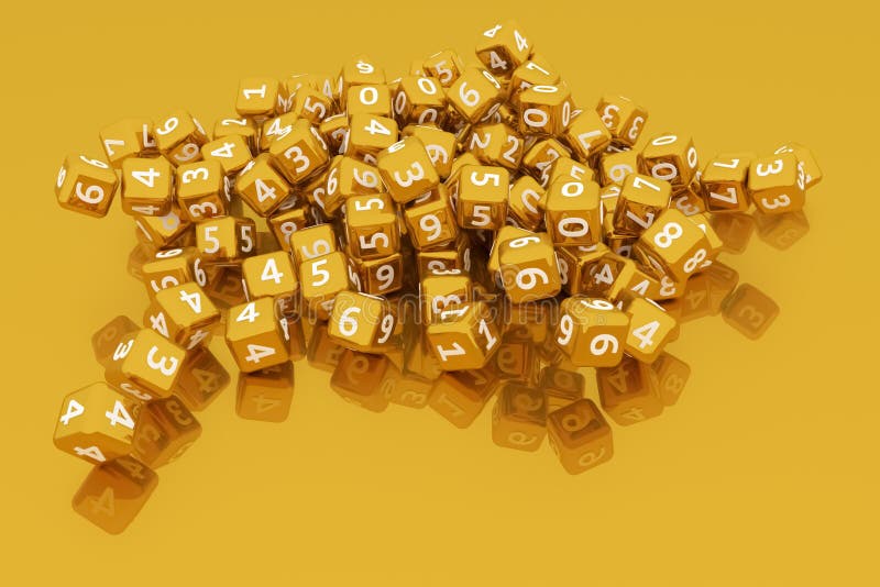 Abstract CGI Geometric, Bunch of Number Character Symbol or Sign ...