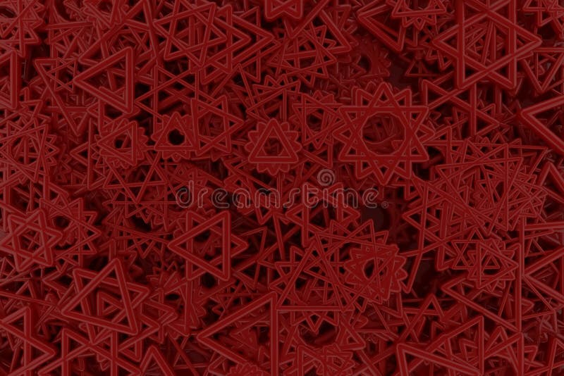 Abstract CGI Geometric, Bunch of Triangle & Star View from Top ...