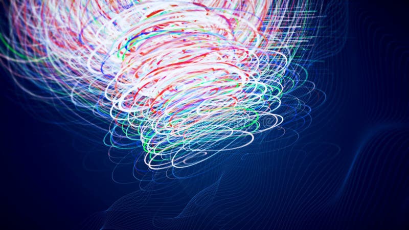 CGI Graphics with Colored Lines Stock Illustration - Illustration of ...