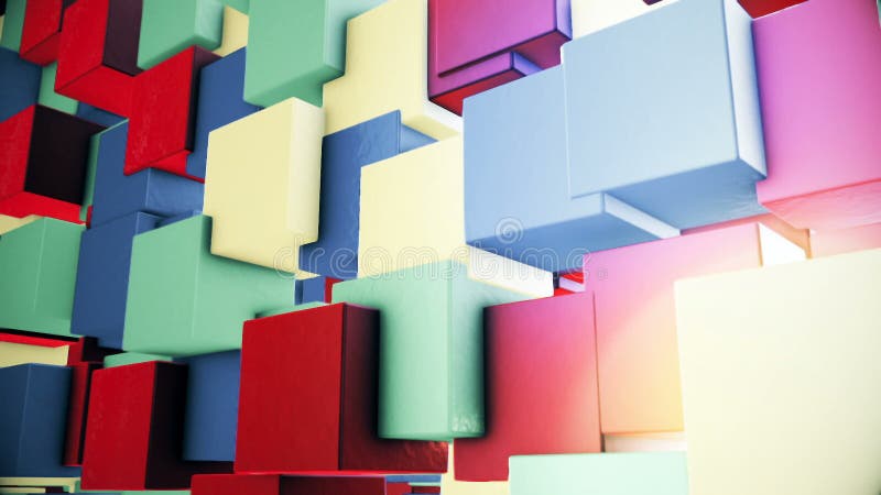 CGI Graphics with Multicolored Figures Stock Image - Image of effect ...