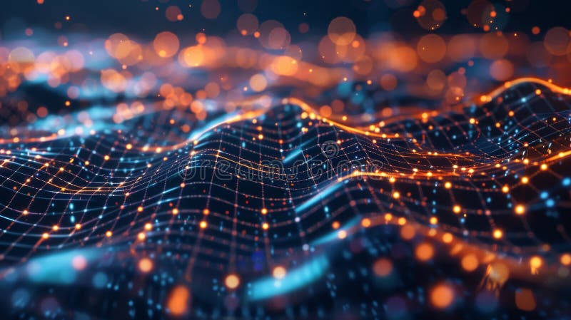 Abstract CGI Motion Graphics Background with Colorful Particles and ...