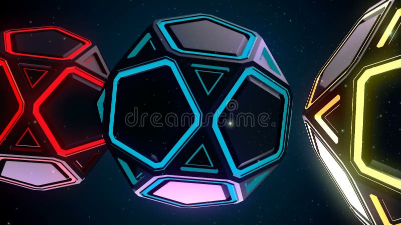 Abstract CGI Motion Graphics and Blue Background Stock Illustration ...
