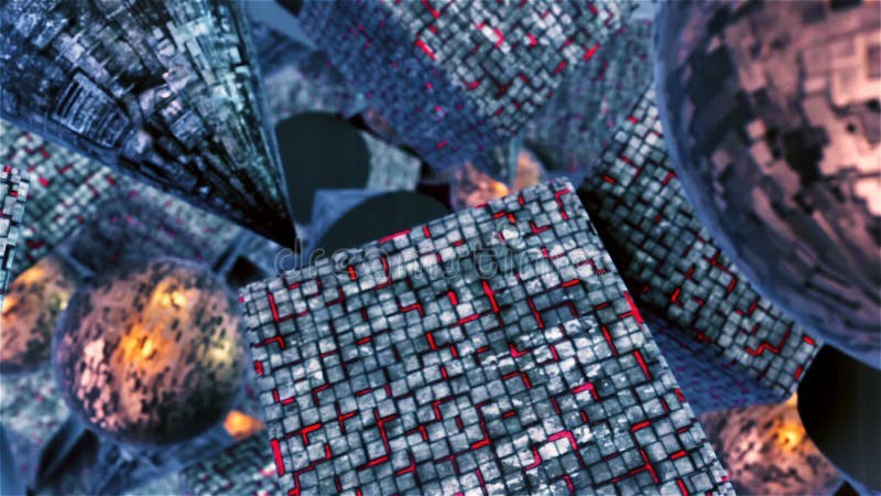 CGI Motion Graphics with Fantastic Primitives Stock Photo - Image of ...