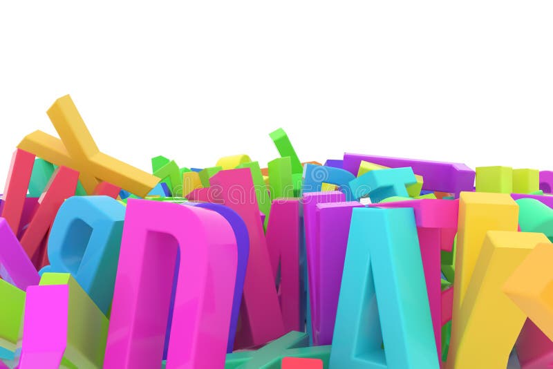 Abstract CGI Typography, Alphabet, Letter of ABC. Wallpaper for Stock ...