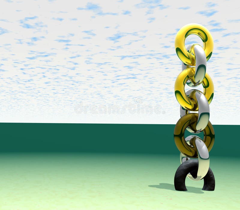 Abstract chain 3 stock illustration. Illustration of titanium - 352816