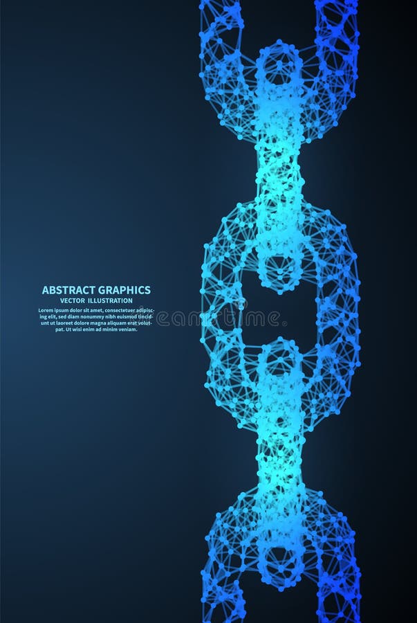 Abstract Chain on White Background - 3D Rendering Stock Illustration ...