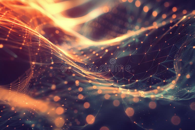Abstract Chains Digital Technology Background Sound and Graphic Shapes ...