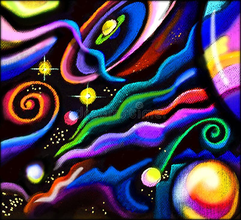 Abstract Chalk & Pastel Illust Stock Illustration - Illustration of ...