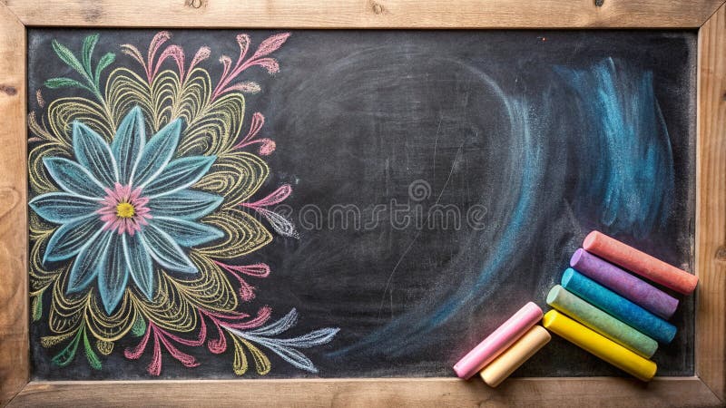 Abstract Chalk Rubbed Out on Blackboard or Chalkboard Texture ...