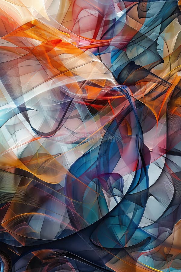 Abstract Chaos of Troubled Mind Represented through Overlapping Lines ...