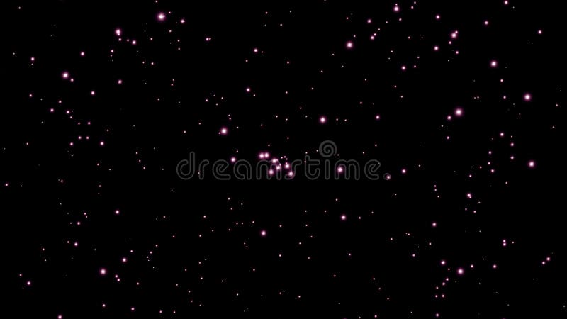 Abstract Chaotic Fireworks of Particles in Outer Space. Beautiful ...